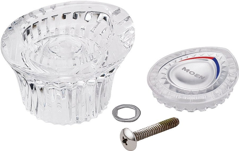 Moen 98039 Faucet Handle Kit with Cap, Plastic, Chrome Plated, For: Ch ...