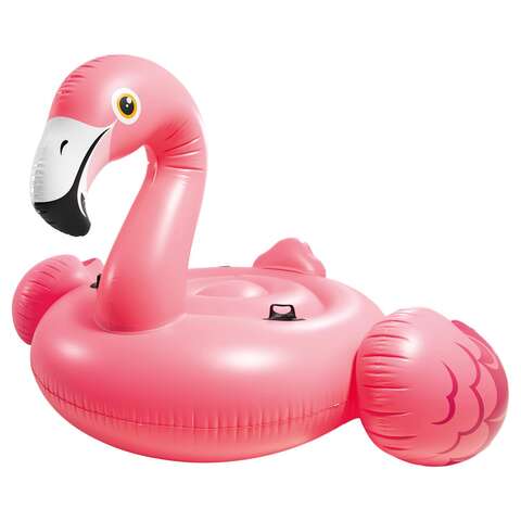 Intex Pink Vinyl Inflatable Mega Flamingo Island Pool Float – SupremeDIY