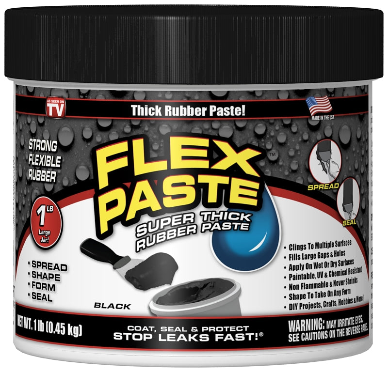 Flex Paste PFSBLKR16 Rubberized Adhesive, Black, 1 lb, Jar – SupremeDIY