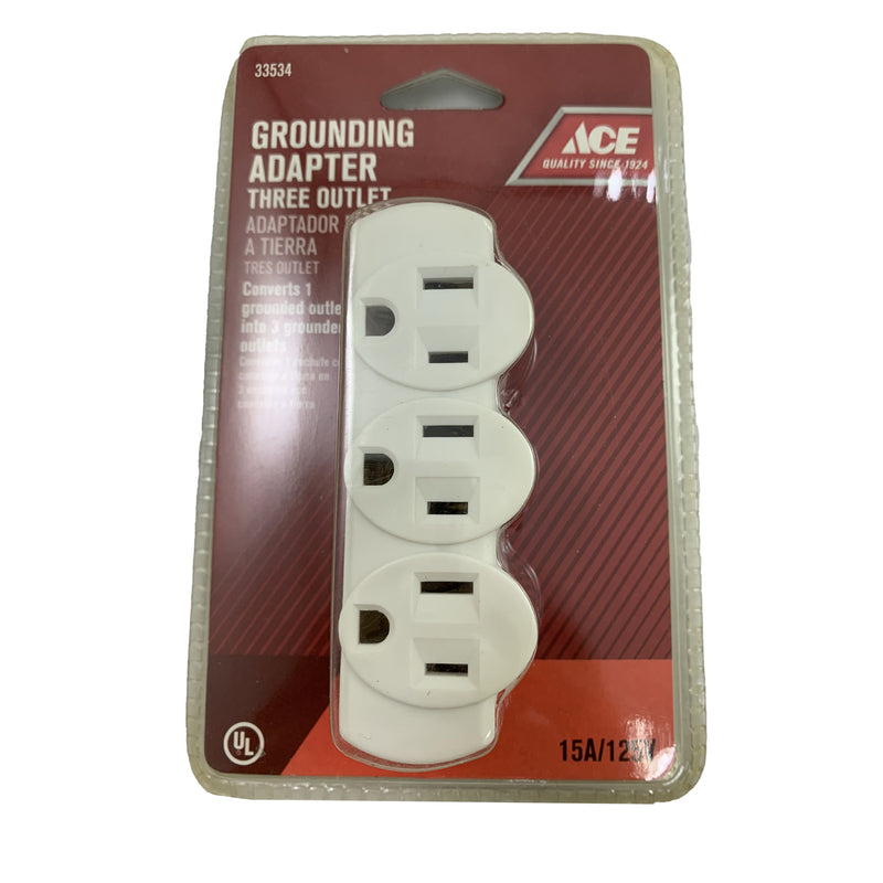 Ace Grounded 3 outlets Adapter 1 pk – SupremeDIY
