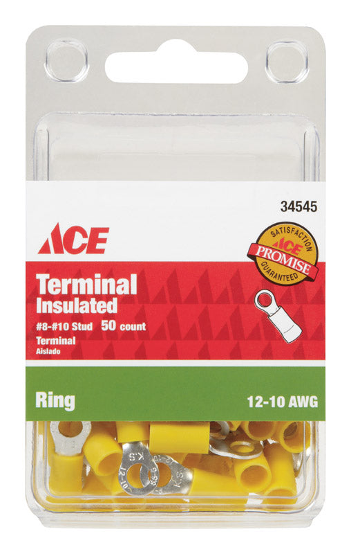 Ace Insulated Wire Ring Terminal Yellow 50 pk – SupremeDIY