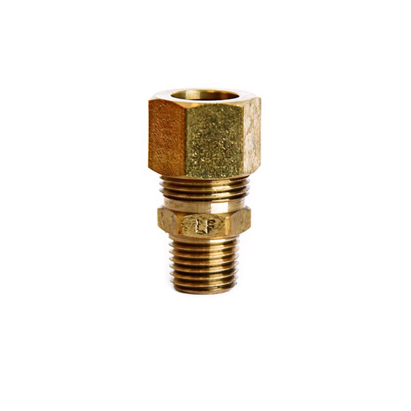 ATC 1/2 in. Compression in. X 1/4 in. D MPT Brass Connector, Pack of 5 ...