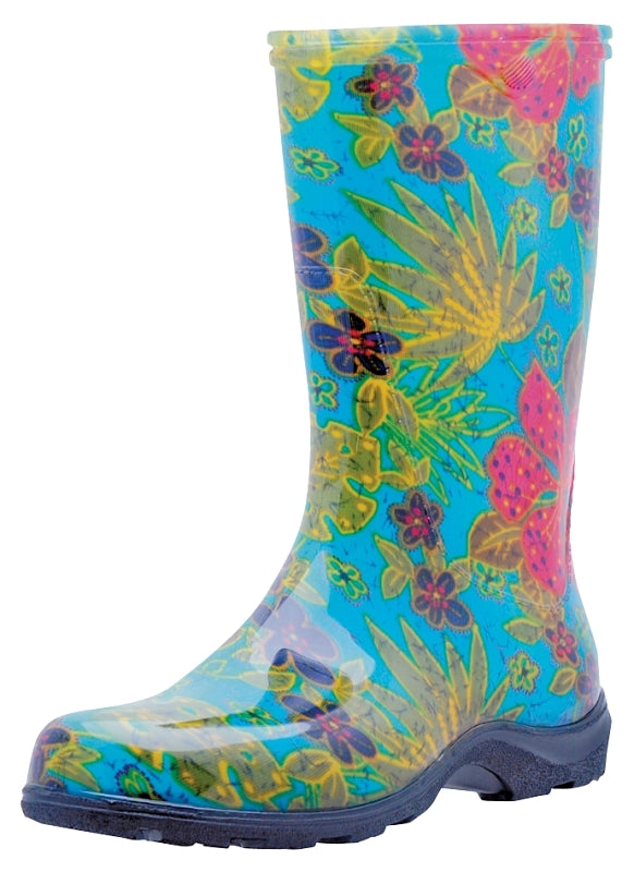 Sloggers 5002BL-06 Rain and Garden Boots, 6 in, Midsummer, Blue ...