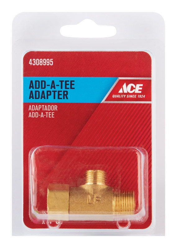 Ace Add A Tee 3/8 in. Female Compression Swivel X 1/4 in. D Male Compr ...