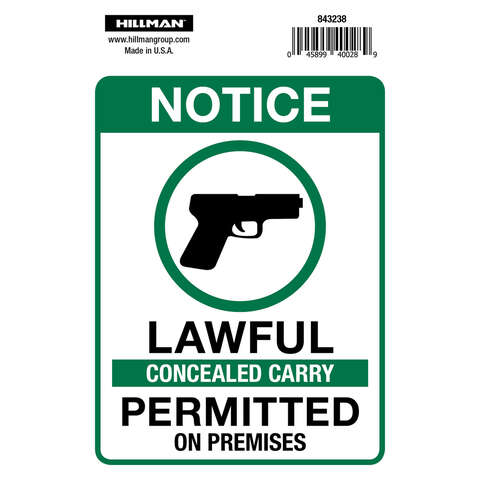 HILLMAN English White Notice Sign 6 in. H X 4 in. W, Pack of 6 – SupremeDIY