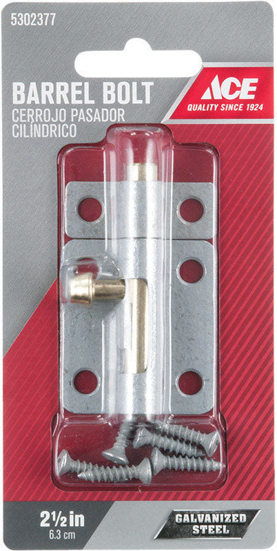 Ace 2.5 in. L Galvanized Steel Barrel Bolt 1 pk – SupremeDIY