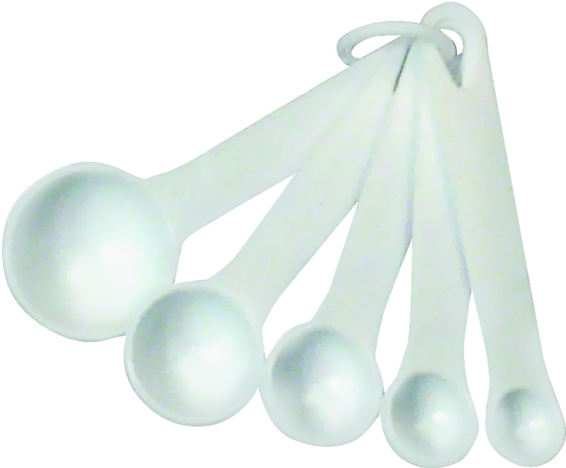 Chef Craft 20434 Measuring Spoon Set, Metric Graduation, Plastic, Whit ...