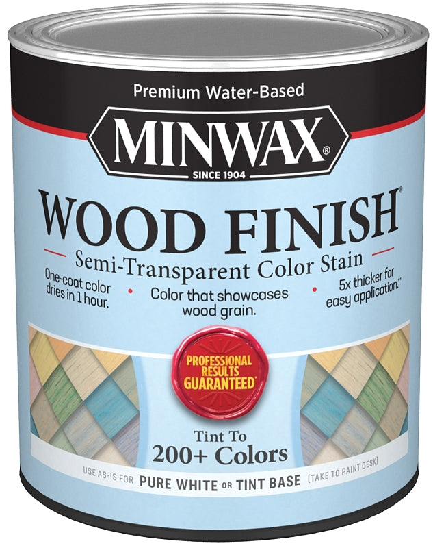 Minwax 117100000 Wood Stain, Semi-Transparent, White Tint, Liquid, 32 ...
