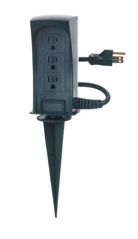 Ace 6 ft. L 3 outlets Yard Stake Power Strip Green – SupremeDIY