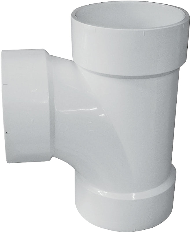 IPEX 192154L Sanitary Pipe Tee, 4 in, Hub, PVC, White, SCH 40 Schedule ...