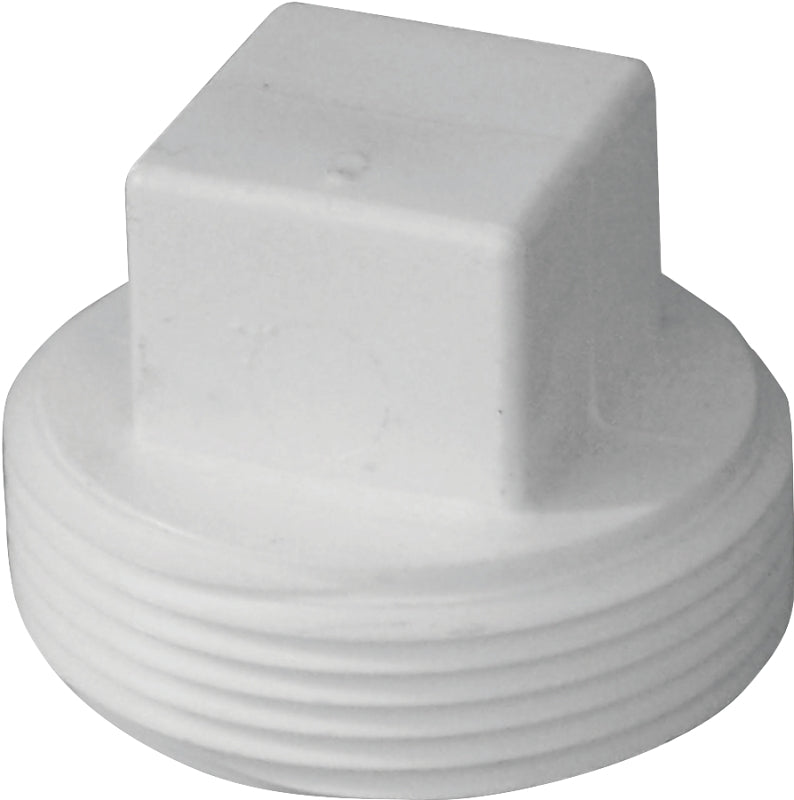 IPEX 193052S Cleanout Plug, 2 in, MNPT, PVC, White, SCH 40 Schedule ...