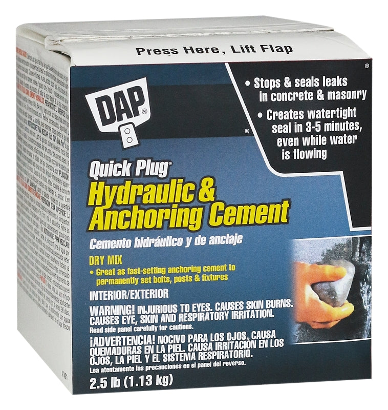 DAP Quick Plug 14084 Hydraulic and Anchoring Cement, Powder, Gray, 28 ...