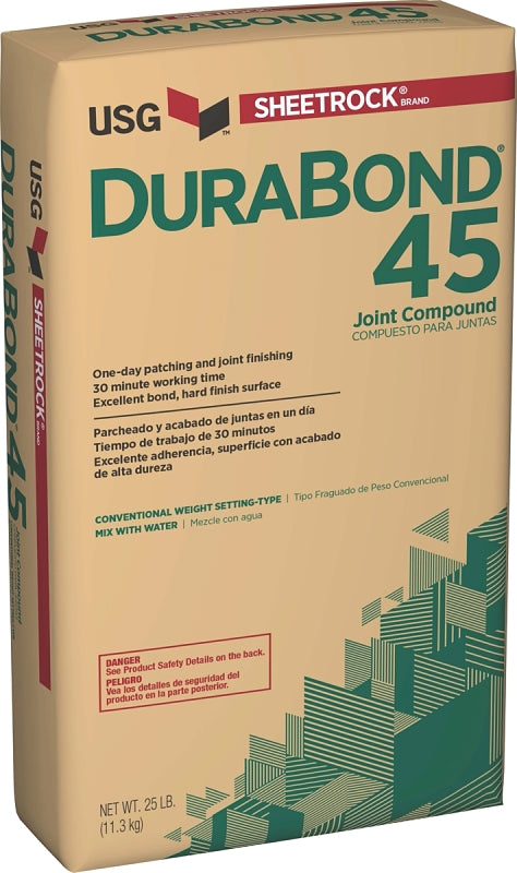 USG Durabond 45 381110120 Joint Compound, Powder, White, 25 lb – SupremeDIY