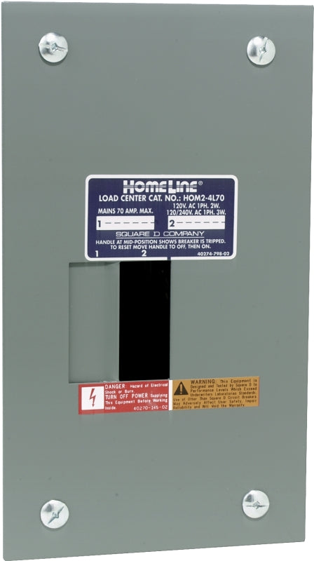 Square D Homeline HOM24L70FCP Load Center, 70 A, 2 -Space, 4 -Circuit ...