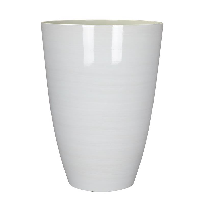 L&G 22 in. H X 16 in. D Polyresin Baja Planter White – SupremeDIY