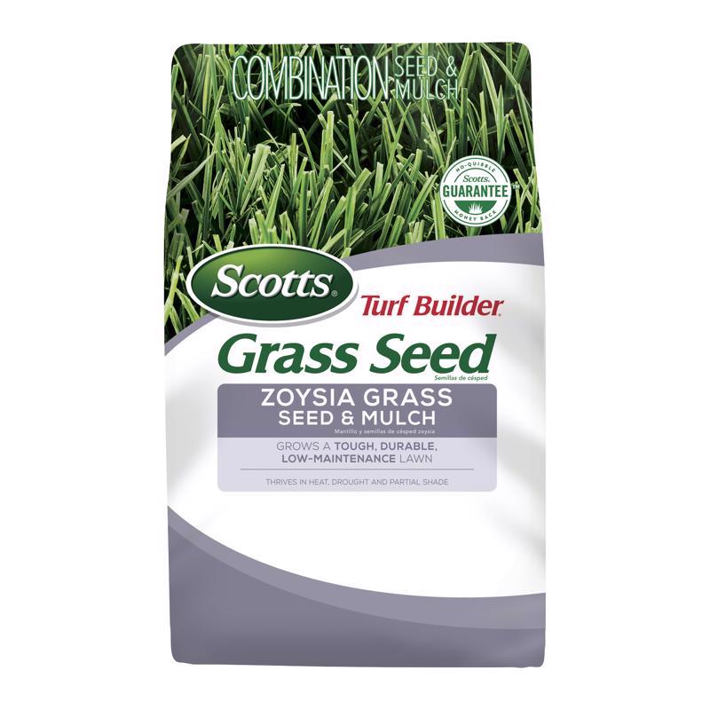Scotts Turf Builder Zoysia Grass Partial Shade/Sun Grass Seed and Mulc ...