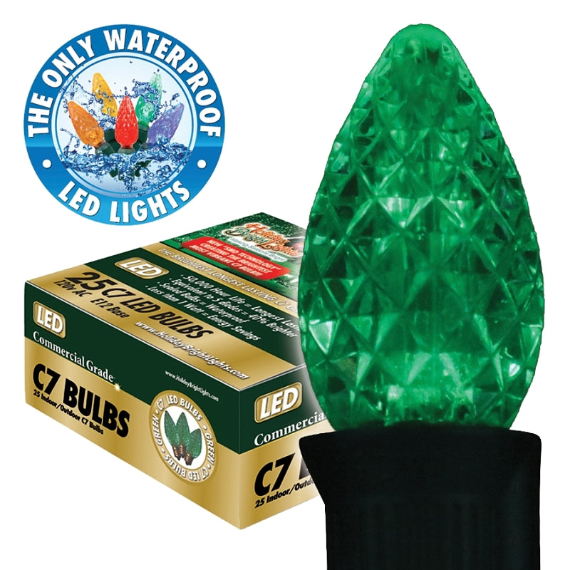 Holiday Bright Lights BU25-LEDFC7-TGR Light Bulb, 0.6 W, Candelabra (E ...