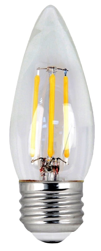 Feit Electric BPETC60/950CA/FIL LED Bulb, Decorative, B10 Lamp, 60 W E ...