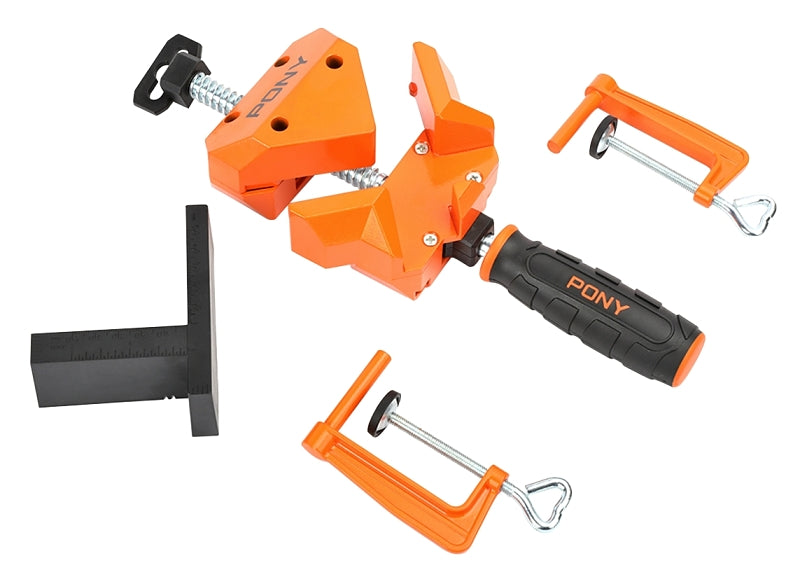 Pony 9180 Angle Clamp, 150 lb Clamping, 1-1/8 in Max Opening Size, 2 i ...