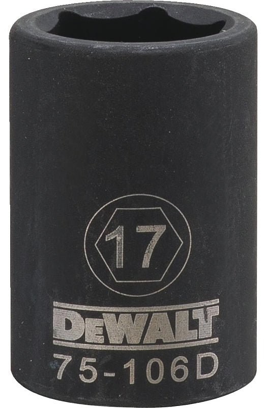 DEWALT DWMT75106OSP Deep Impact Socket, 17 mm Socket, 1/2 in Drive, 6 ...