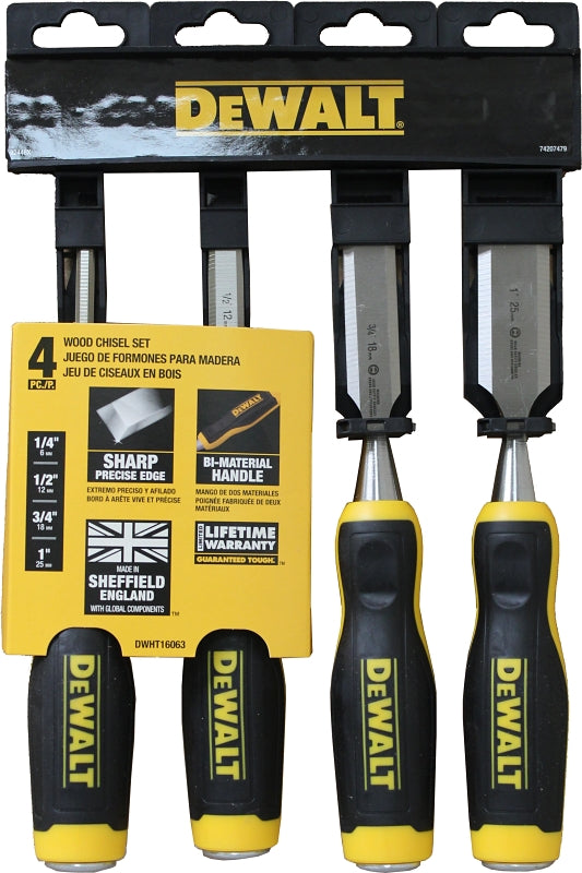 DEWALT DWHT16063 Chisel Set, 4-Piece, Black/Yellow – SupremeDIY