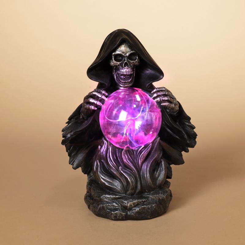 Gerson 10.75 in. Grim Reaper With Magic Ball Halloween Decor – SupremeDIY