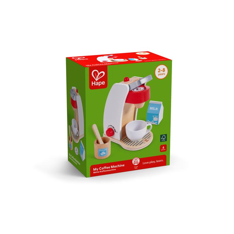 Hape Wooden Play Coffee Machine Assorted 6 pc – SupremeDIY