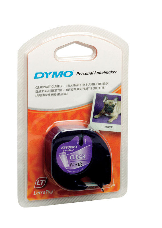 Dymo 1/2 in. W X 156 in. L Clear Plastic Label Maker Tape – SupremeDIY