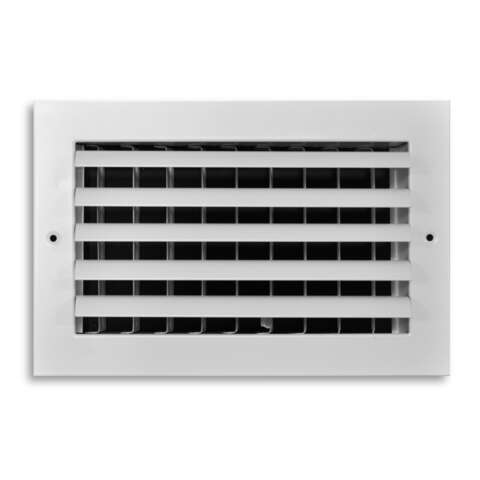 Tru Aire 4 in. H X 8 in. W 1-Way White Aluminum Wall/Ceiling Register ...